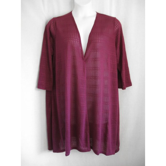 Slinky Brand | Sweaters | Slinky Brand Plum Purple Knit Cardigan ...